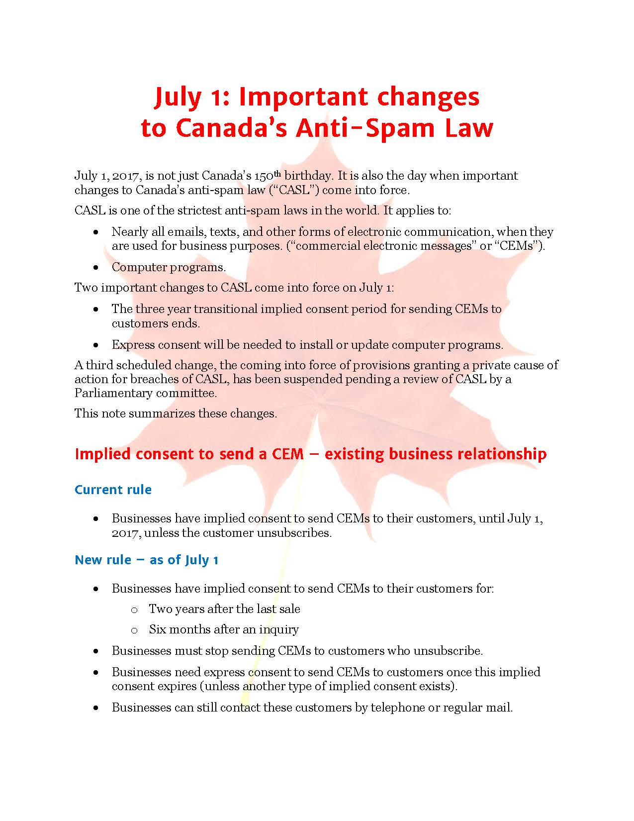 Get ready for changes to Canada’s anti-spam law | The Litigator - AGM LLP