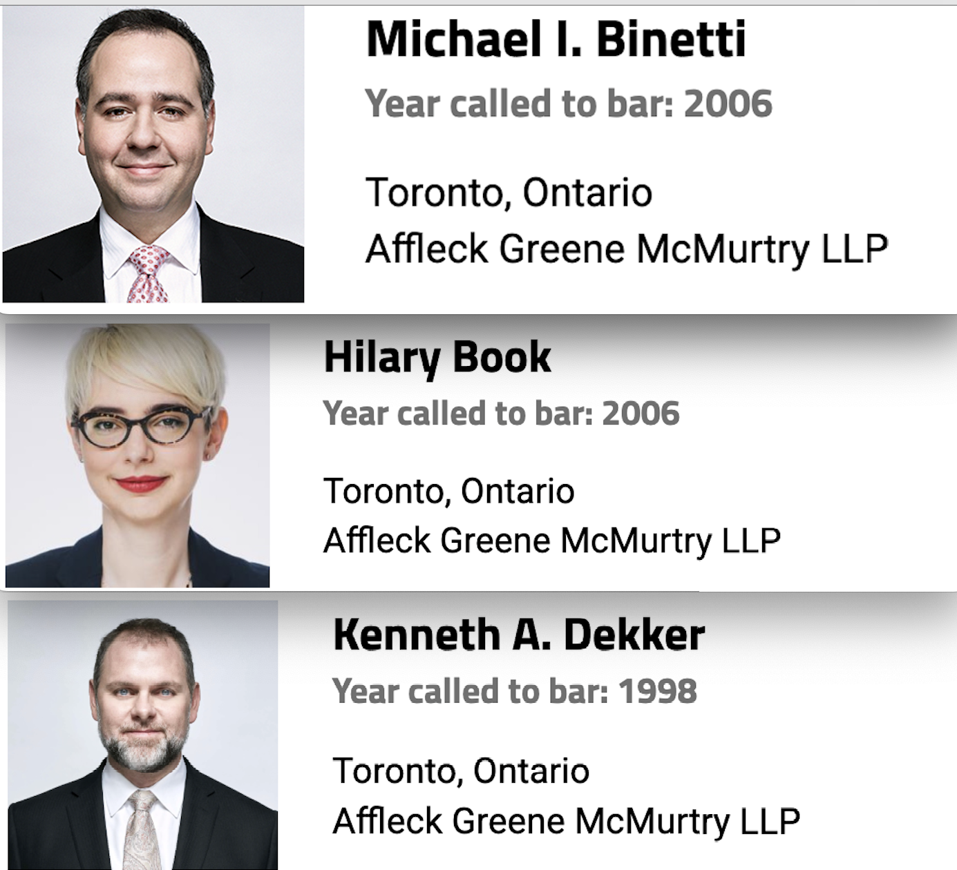 Hilary Book, Michael Binetti, and Kenneth Dekker Recognized in Lexpert Special Edition ...